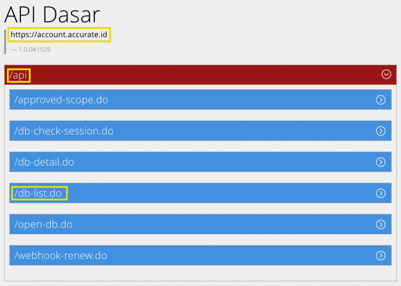 Penggunaan API Accurate Online