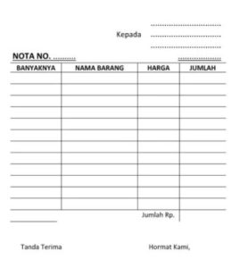 Download Nota Kosong Word dan Excel Gratis! Untuk Bisnis!