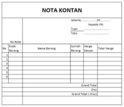 Nota Kontan: Pengertian dan Cara Membuatnya - Accurate Online