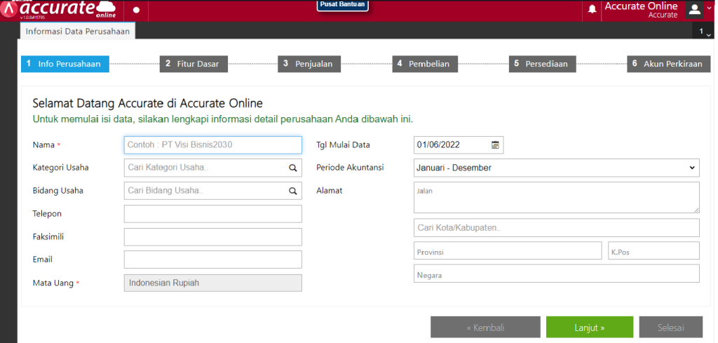 Cara Membuat Database di Accurate Online